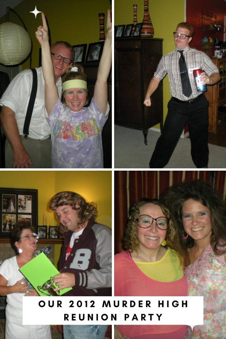 80s Theme Murder High Reunion Party Ideas with Free Printables