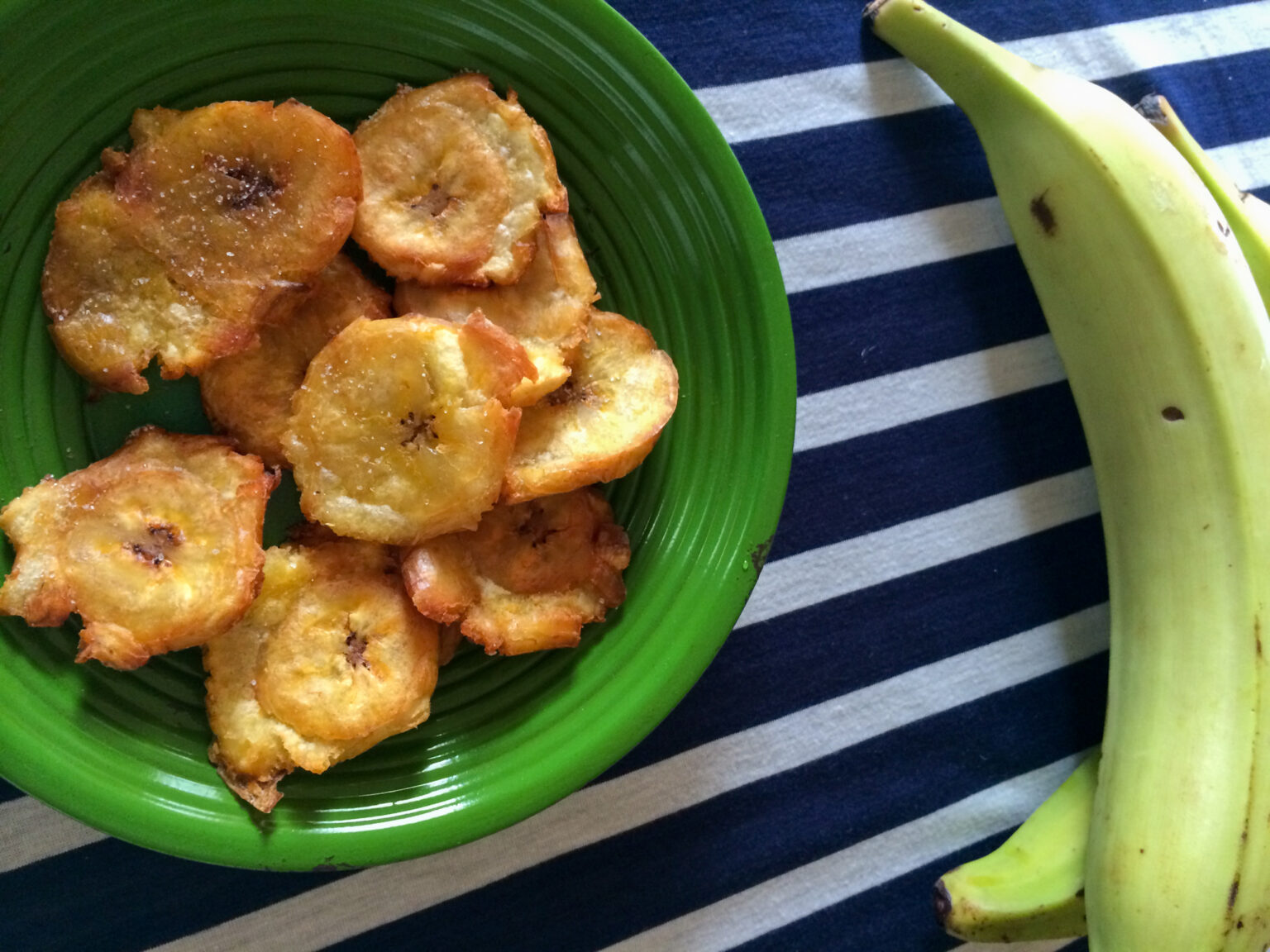 Delicious Green Platanos Fritos - Twice Fried Plantains
