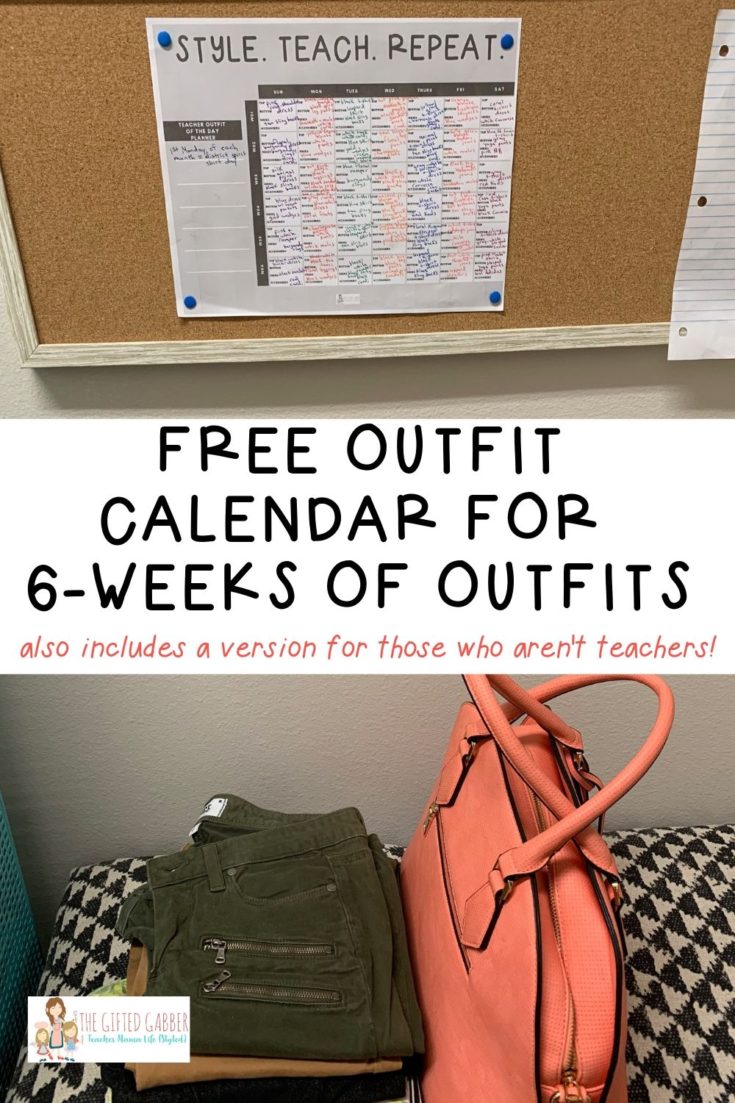 Printable Wardrobe Planner - 6 Weeks of Outfits - The Gifted Gabber