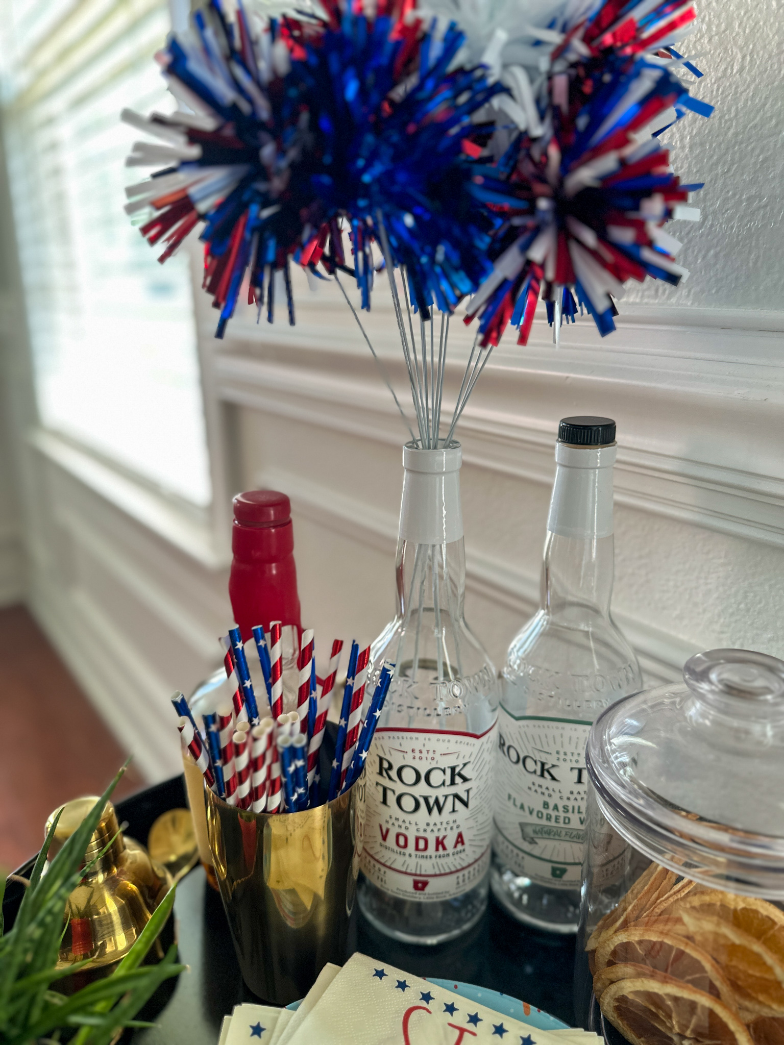 How to Style a Patriotic Bar Cart with Your Small Drinks Trolley