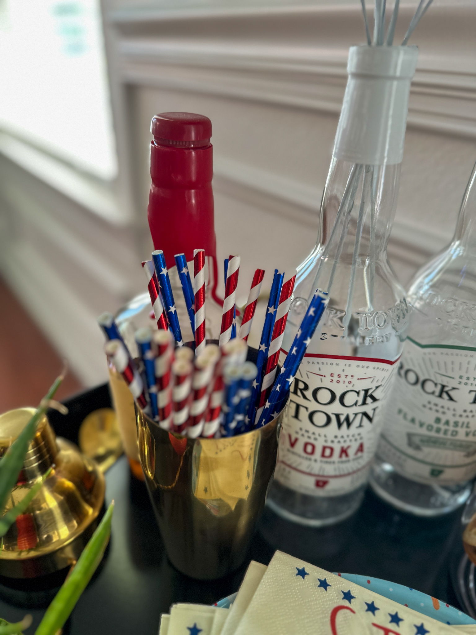 How to Style a Patriotic Bar Cart with Your Small Drinks Trolley