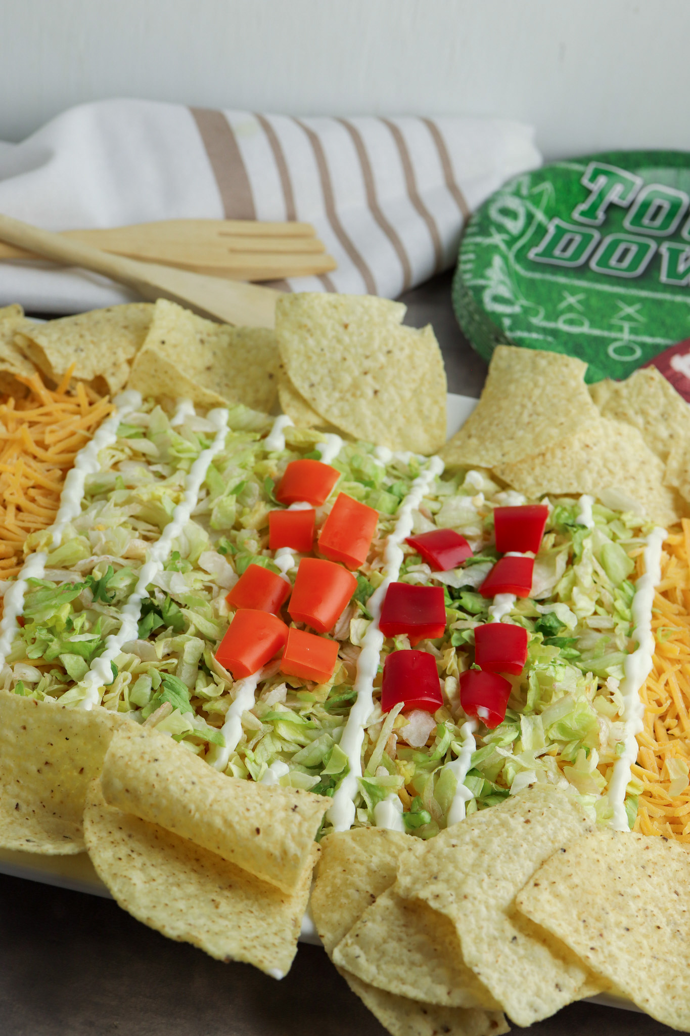 Make a 7 Layer Football Field Dip for Football Parties