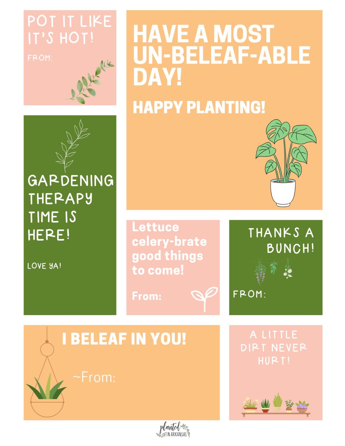 Free Printable Plant Gift Tags for Thoughtful Plant Gifts